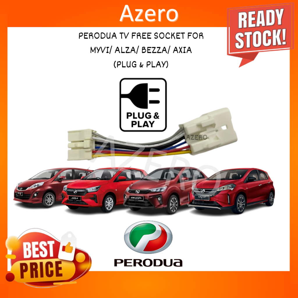 TV Free Socket - Plug & Play Socket For Perodua Myvi/ Alza/ Bezza/ Axia ...