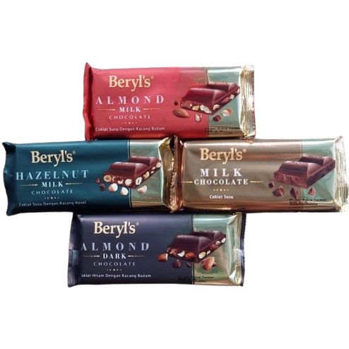 Beryl's Chocolate Bar 90g Milk/Hazelnut/Almond Milk/Dark | Shopee Malaysia