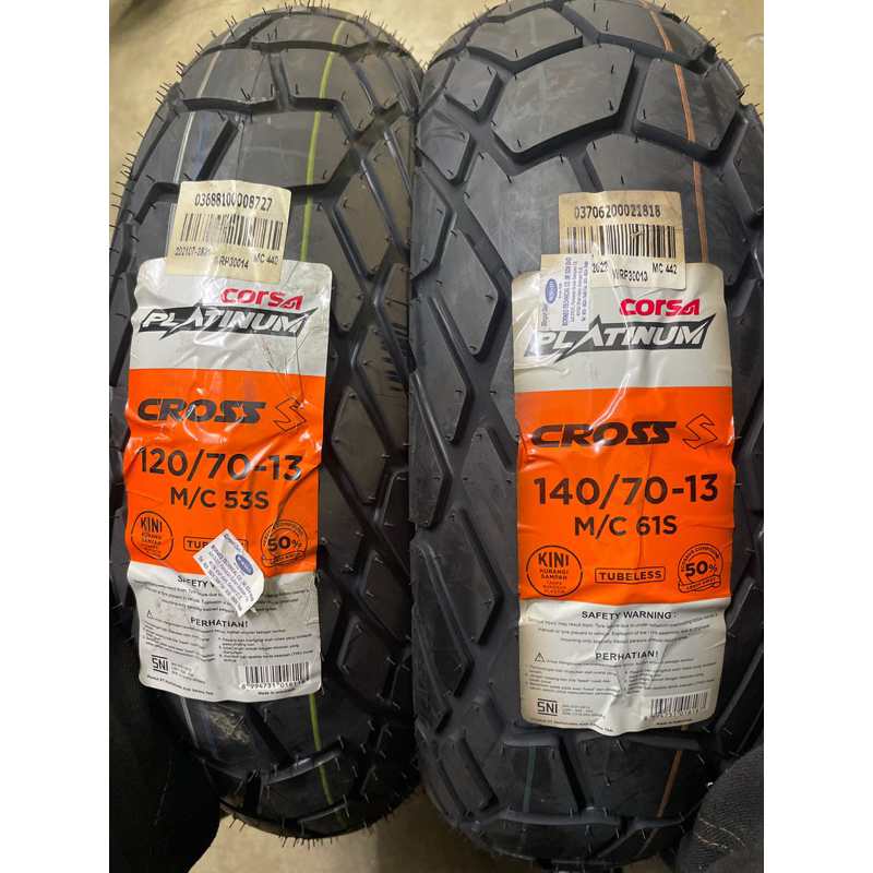 Corsa Cross S combo set 120/70-13(2021)+ 140/70-13(2022) sesuai Yamaha ...