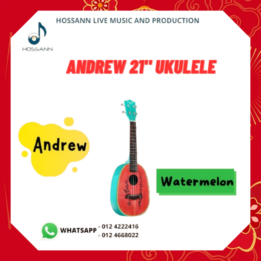 🔥 Andrew 21" Ukulele: Watermelon 🔥 乌克丽丽 | Shopee Malaysia