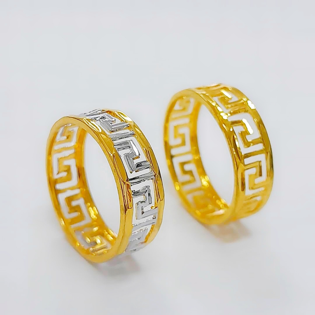 Famous Fashion Design 24K Gold White Gold Plated Beautiful Maze Ring ...