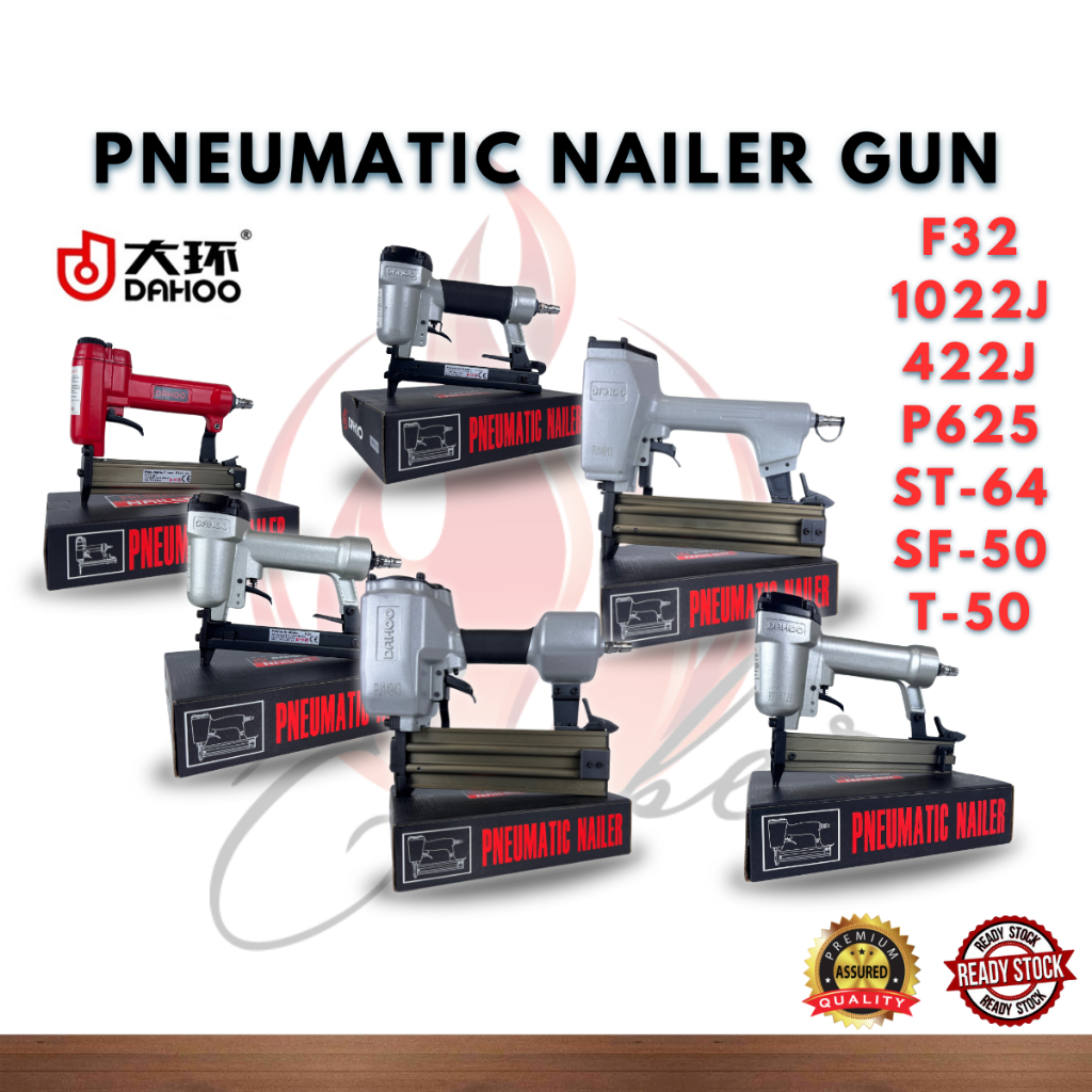 DAHOO Pneumatic Air Nail Gun Straight Nailer F32 / 1022J / 422J / P625 / ST-64 / SF-50 / T-50 ...