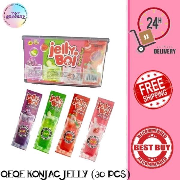 Ready Stock 🇲🇾 HALAL QeQe Jelly Boi Konjac Jelly Apple Peach Strawberry ...