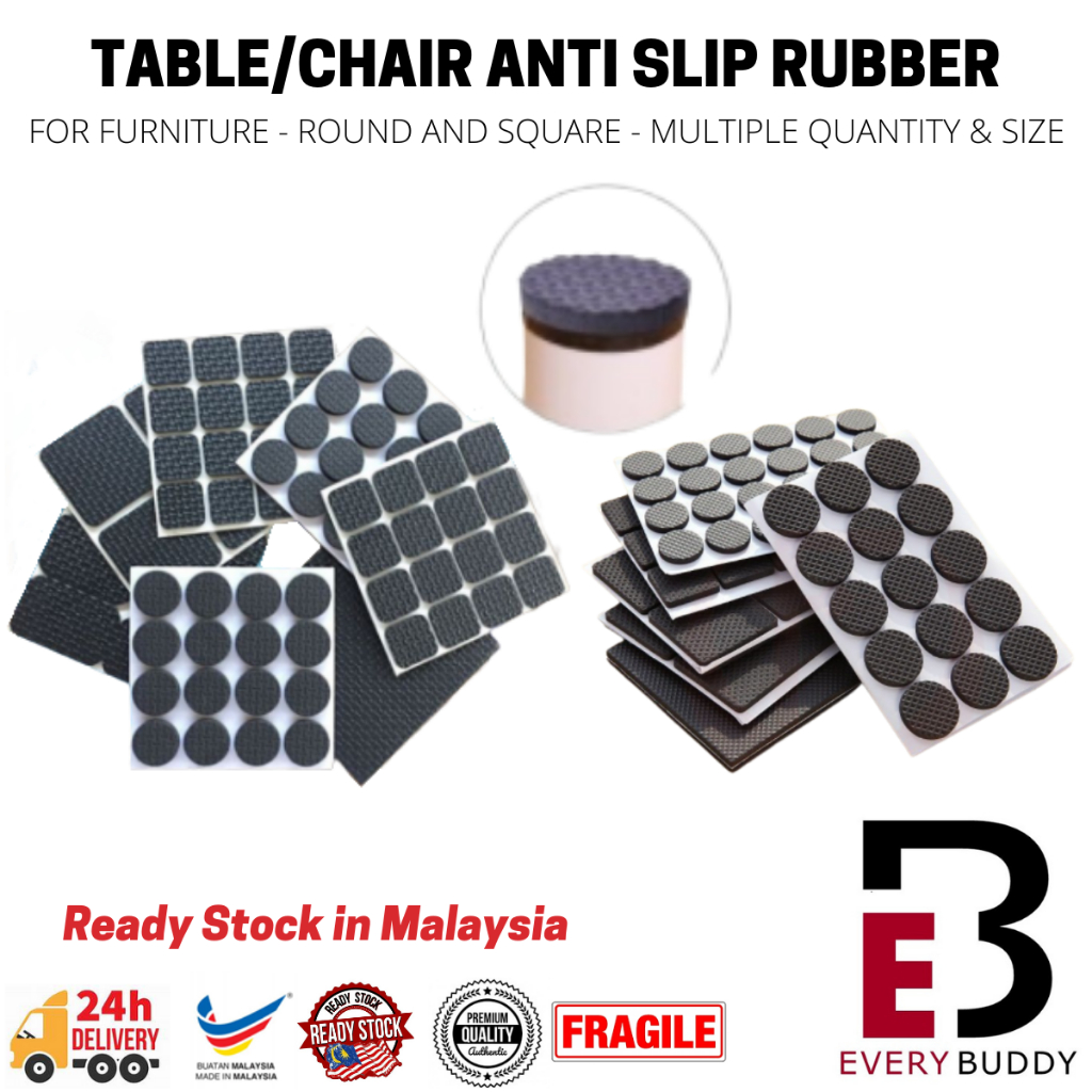 Furniture Anti Slip Rubber Pad Self Adhesive TABLE LEG CHAIR SOFA FEET ...