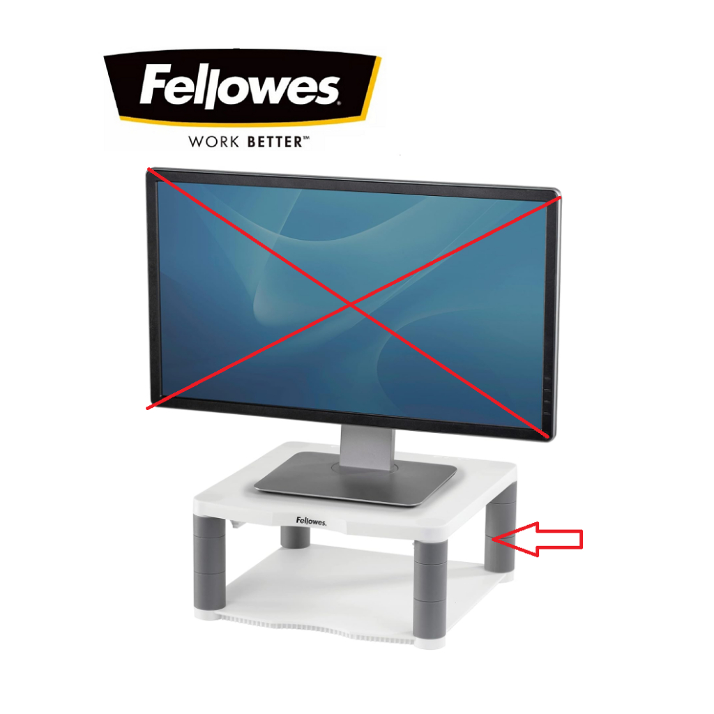 Fellowes Monitor Riser 91717 5-Position Monitor Riser Adjustable ...