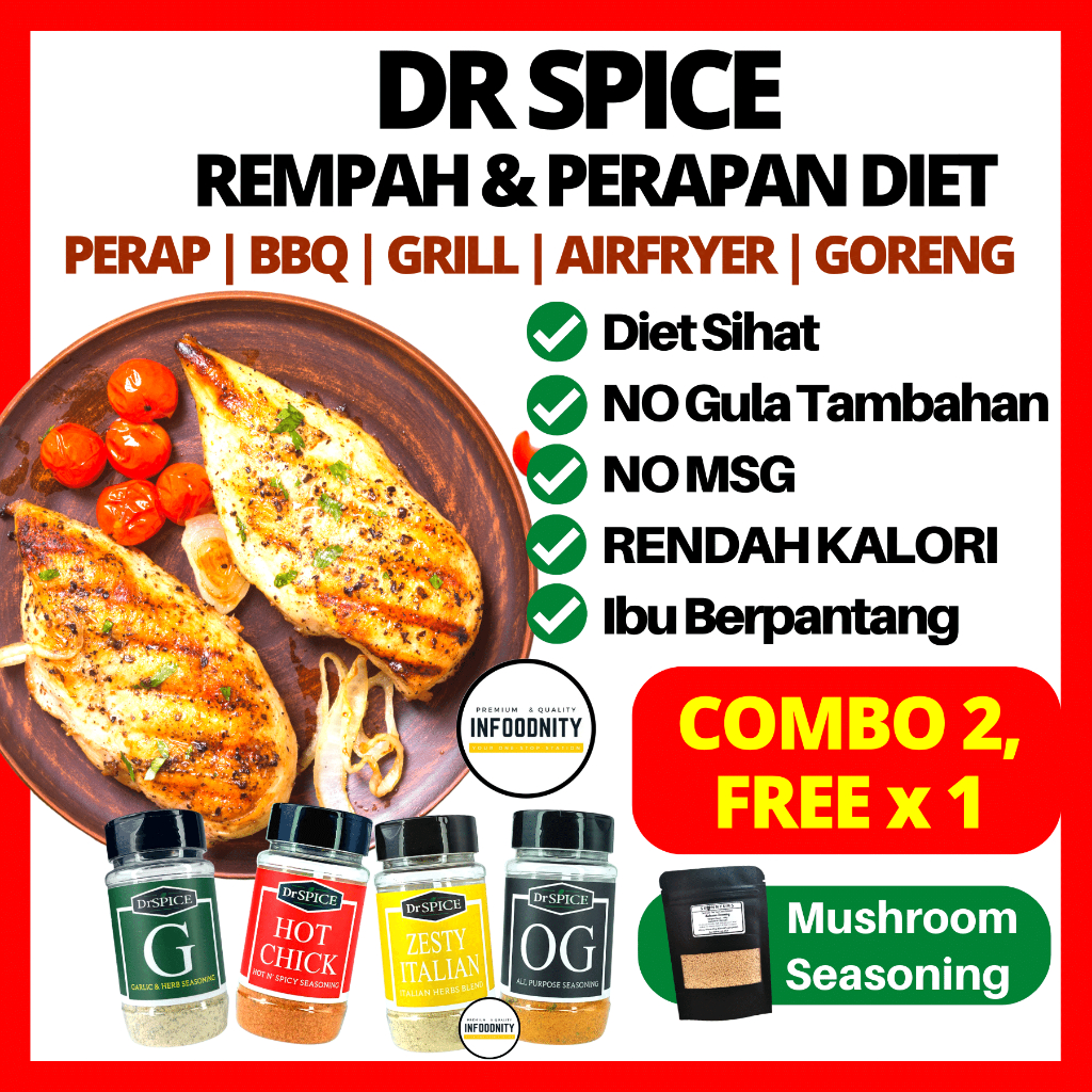 Dr Spice Seasoning Dr Spice OG DrSpice Italian Herbs Rempah Diet Rendah ...