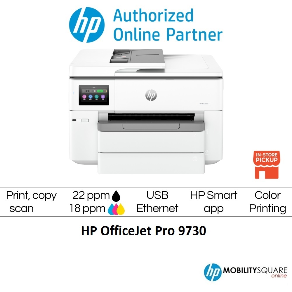 HP OfficeJet Pro 9730 Wide Format A3 AIO Printer [Free Redeem T&GO ...