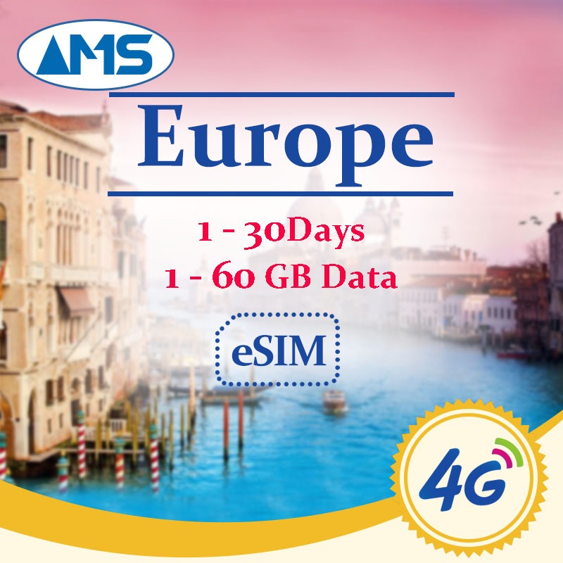 Europe esim 22 Countries 1-30 Days High speed Data SIM Europe SIM Card ...