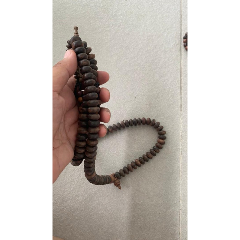 TASBIH teras akar KENAUNG MERAH PURBA 10-11mm 99biji simpanan atok ...