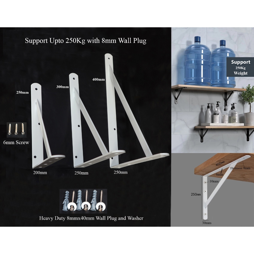 Wall Bracket DIY Shelf Frame Support Holder Heavy Duty support upto ...