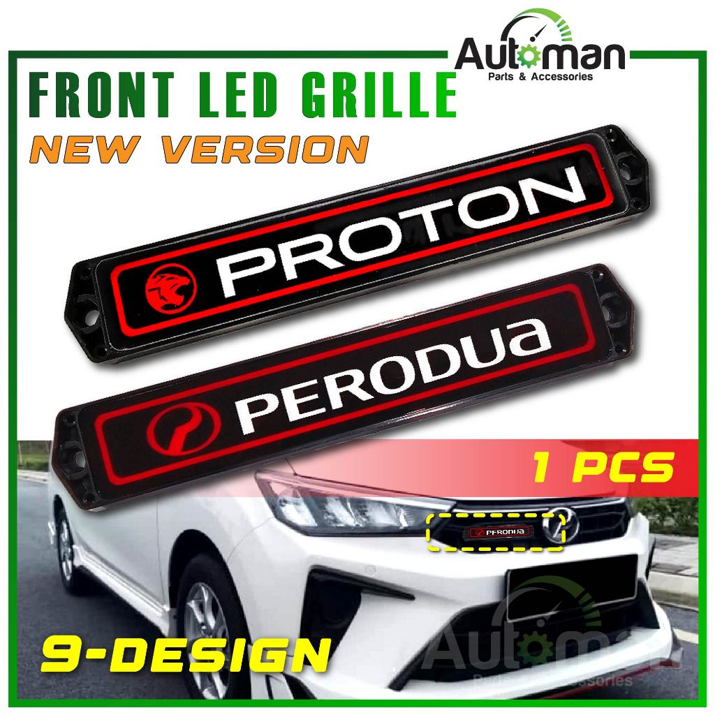 CAR LED FRONT GRILL LAMP PROTON PERODUA STYLING LOGO EMBLEM GRILLE ...