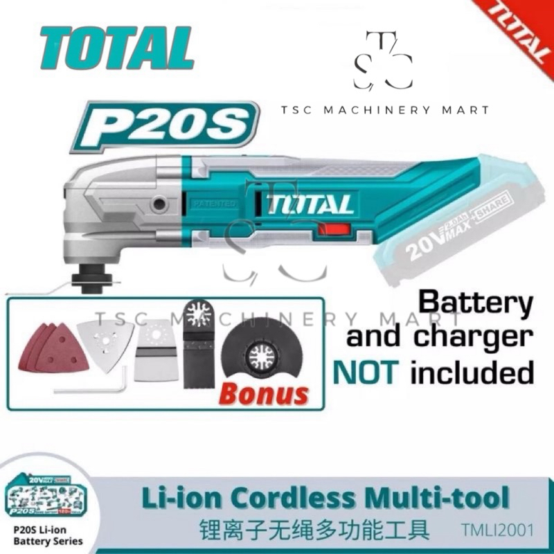 TOTAL P20s 20V Li-ion Cordless Multi-tool (TMLI2001) (SOLO) | Shopee ...