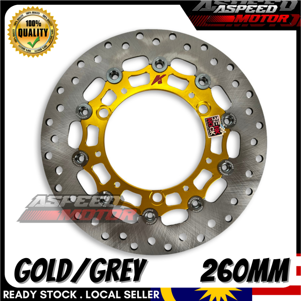 🔥 KING DRAG CNC ALLOY DISC PLATE 10PIN 267MM 260MM BRAKE DISC PNP Y15ZR ...