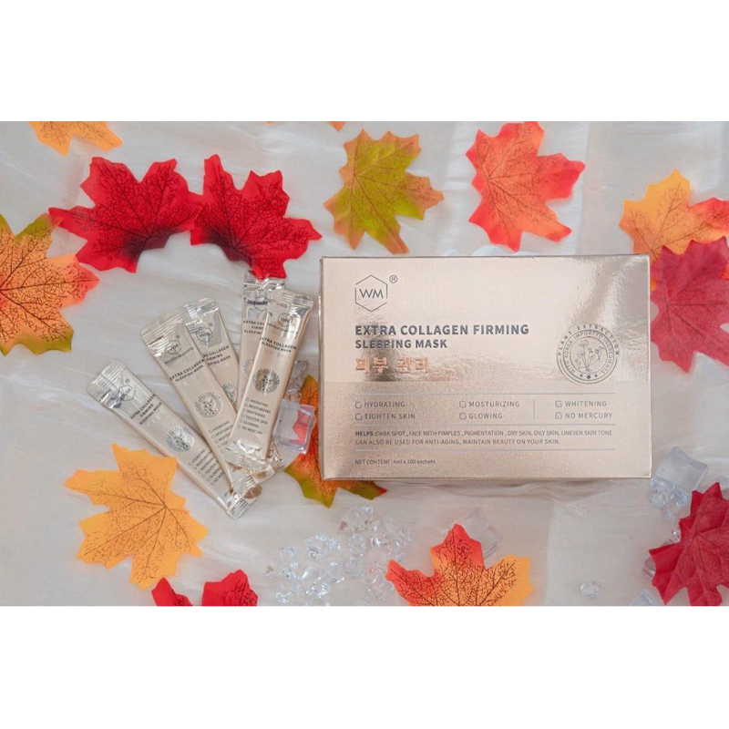 WM EXTRA COLLAGEN SLEEPING MASK FACE MASK 10 PIECES TRIAL | READY STOCK ...