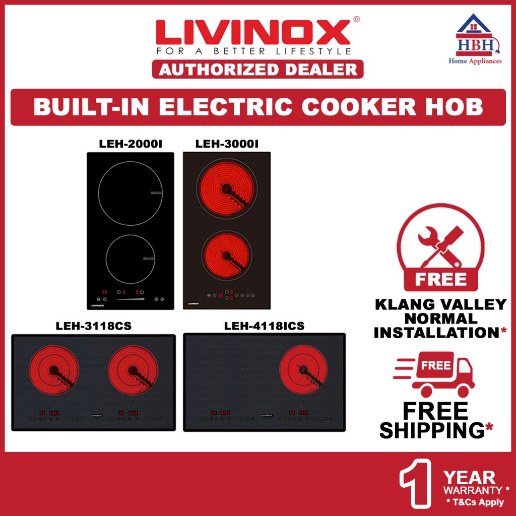 (FREE SHIPPING) Livinox Domino Ceramic Induction Electric Cooker Hob ...