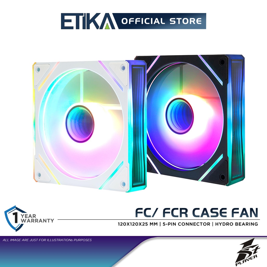 1st Player FC/ FCR (Reversible) Case Fan | ARGB PC Cooling Case Fan ...