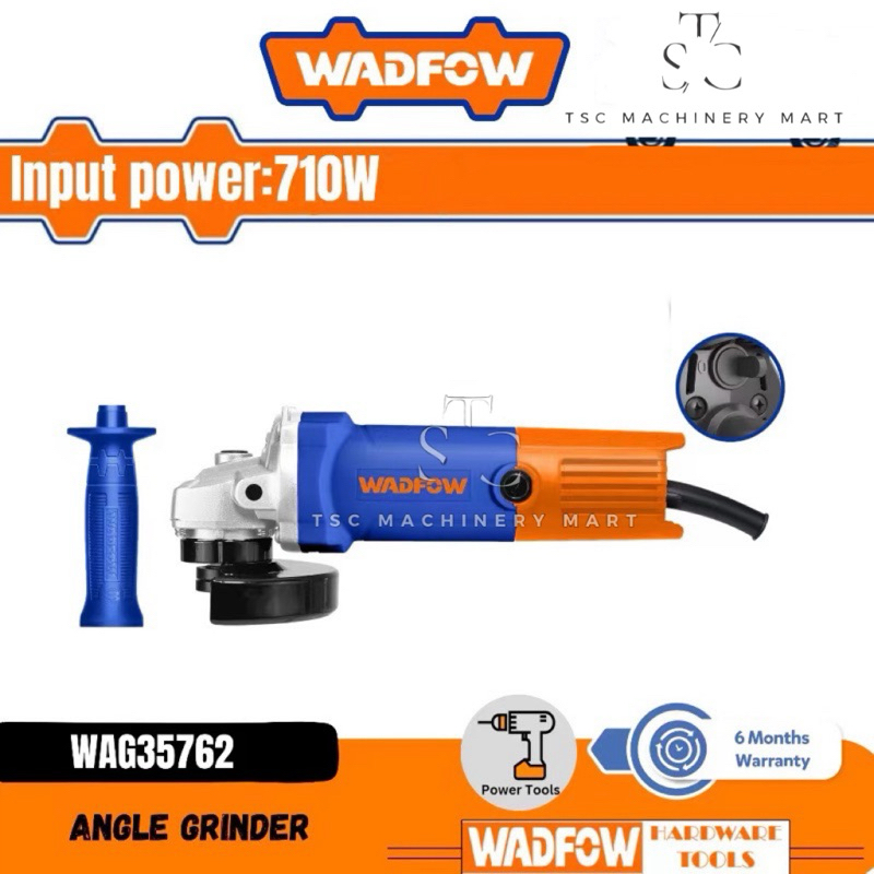 WADFOW (710W / 4") Angle Grinder Machine Woodworking Power Tools Mesin ...