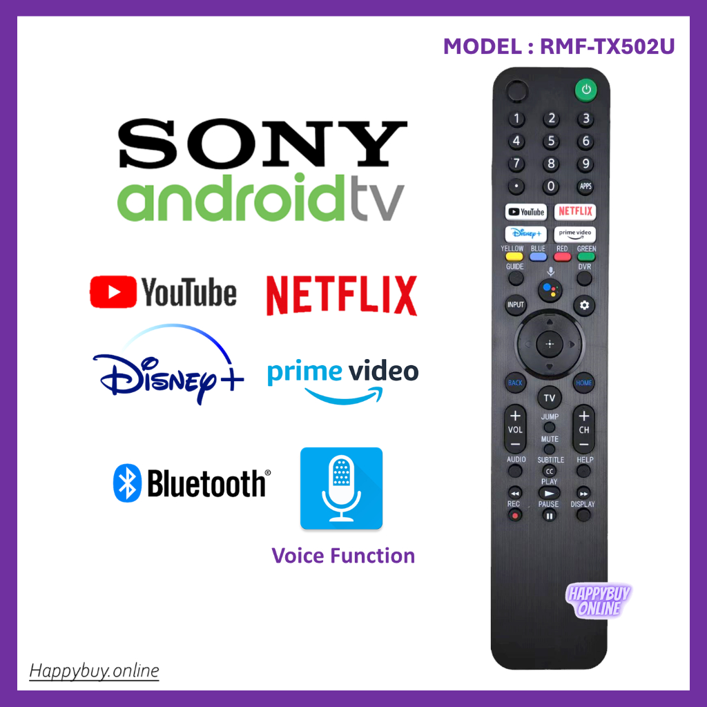 Sony Bravia HDR Smart Android TV Remote Control Sony Voice Control ...