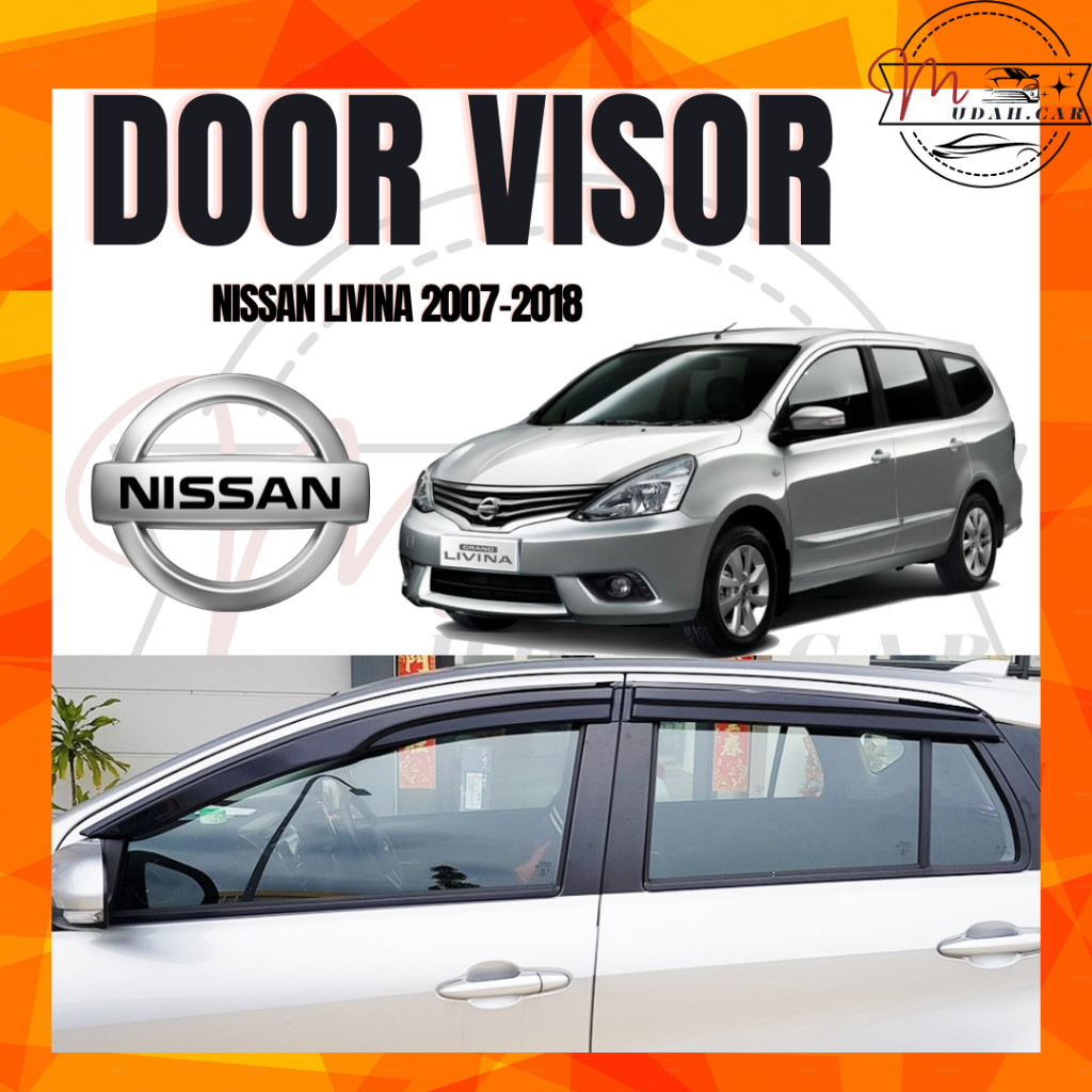 Nissan Grand Livina Door Visor Mugen Air Press Window Wind Deflector ...