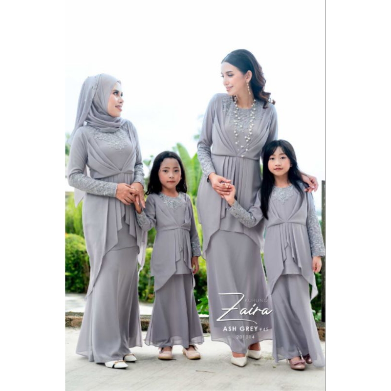 (BACA T&C) KURUNG ZAIRA ASH GREY BAJU RAYA BAJU MELAYU SLIM FIT ...