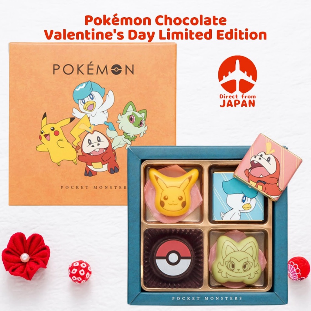 Chocolate Set S (Pokemon) Assorted chocolates with Pikachu, Meowha and ...