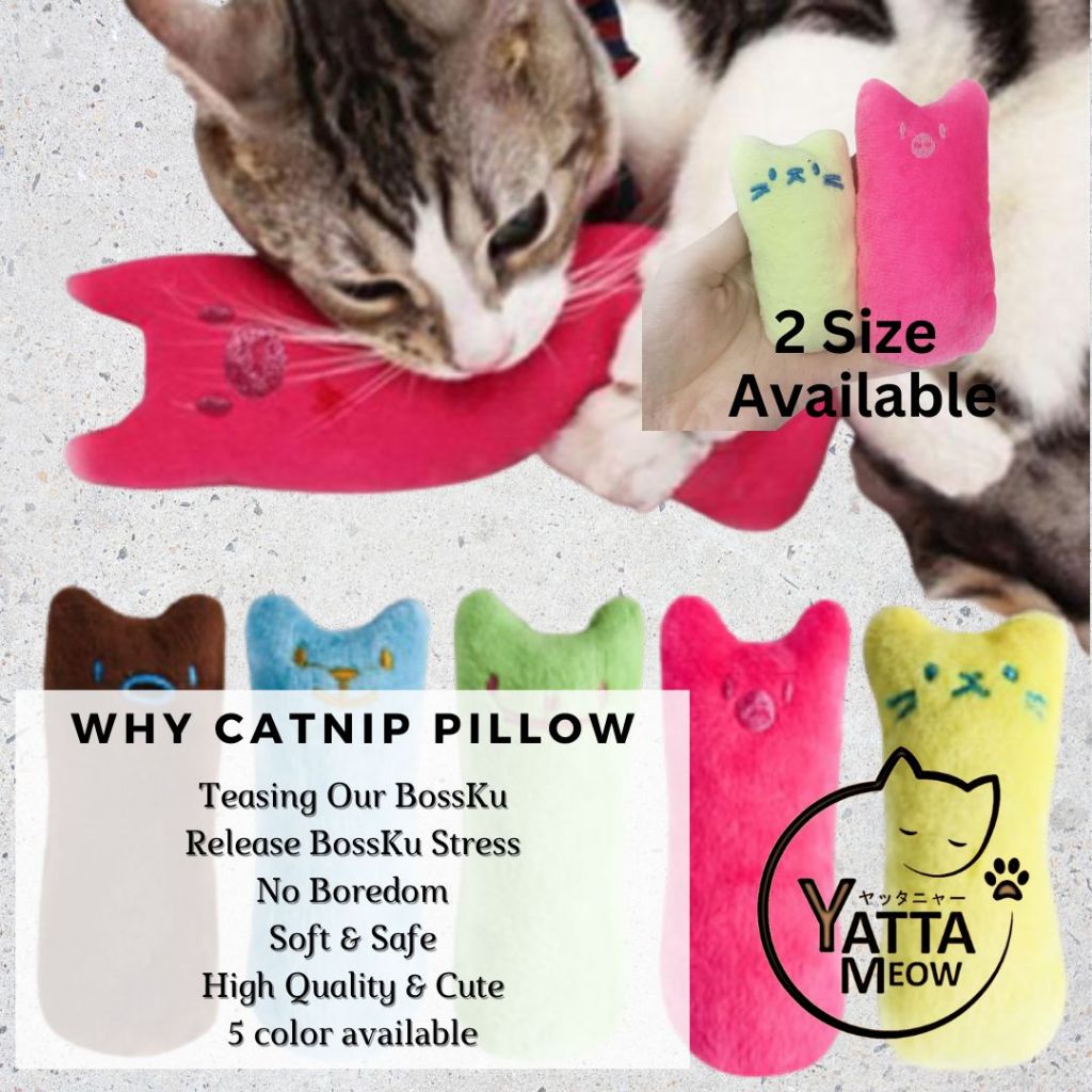 THUMB PILLOW Catnip Cat Cute Toys Pillow Teeth Grinding Toys Teaser ...