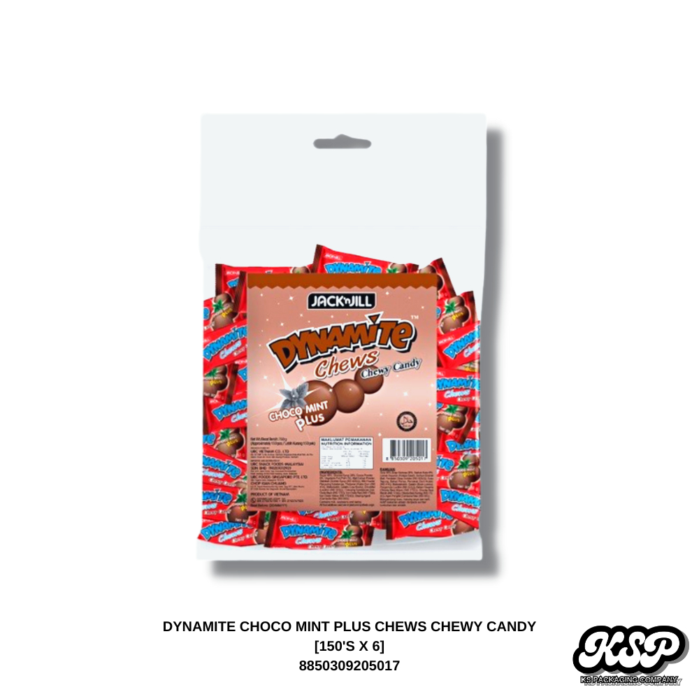 5g x 150pcs Dynamite Choco Mint Plus Chews Chewy Candy Halal | Shopee ...