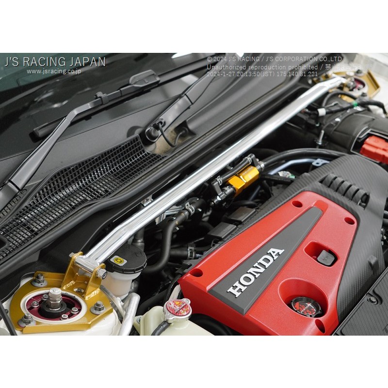 FL5 - JS J'S Racing FRONT Aluminum Strut Tower Bar for Honda Civic FL5 ...