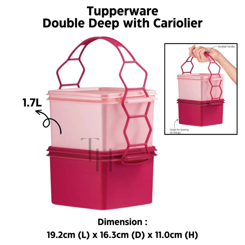 Tupperware Double Deep Set 1.7 liter | Shopee Malaysia