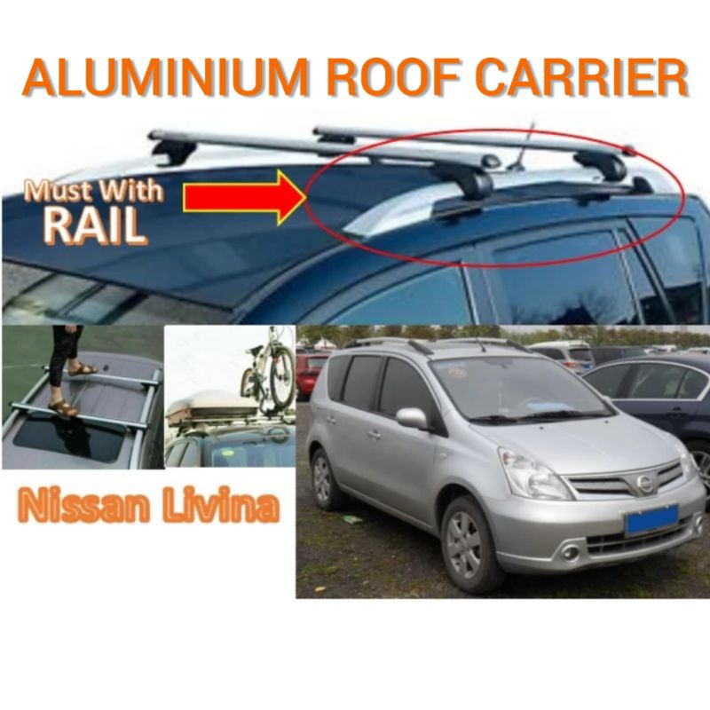 KOON NISSAN LIVINA New Aluminium universal roof carrier Cross Bar Roof ...