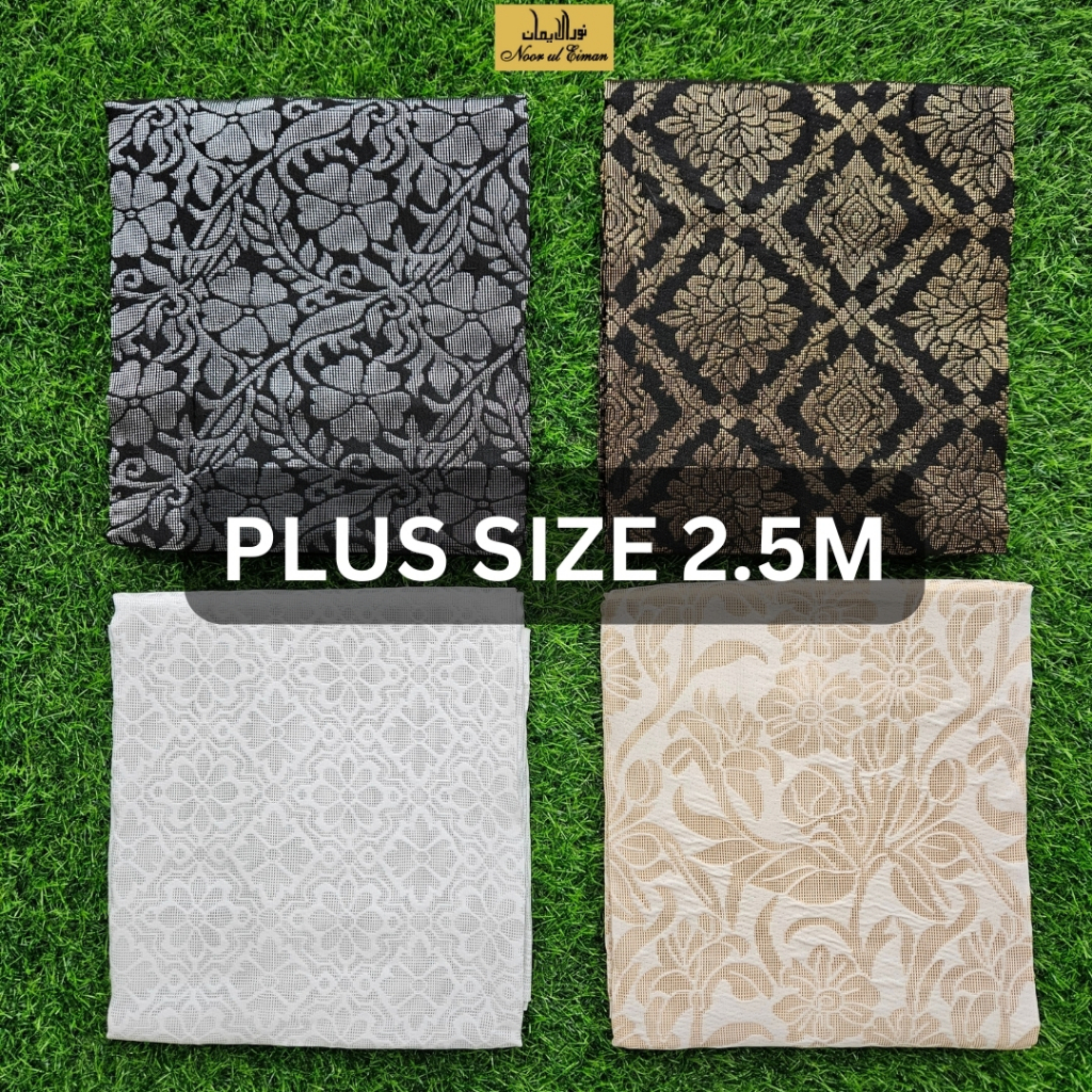 SAMPIN PLUS SIZE 2XL / 3XL SAIZ BESAR 2.5 M Siap Jahit / Sampin Songket ...