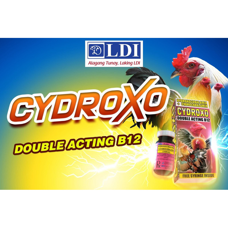 Cydroxo Double Acting B12 10ml of LDI for Gamefowl Rooster Conditioning ...