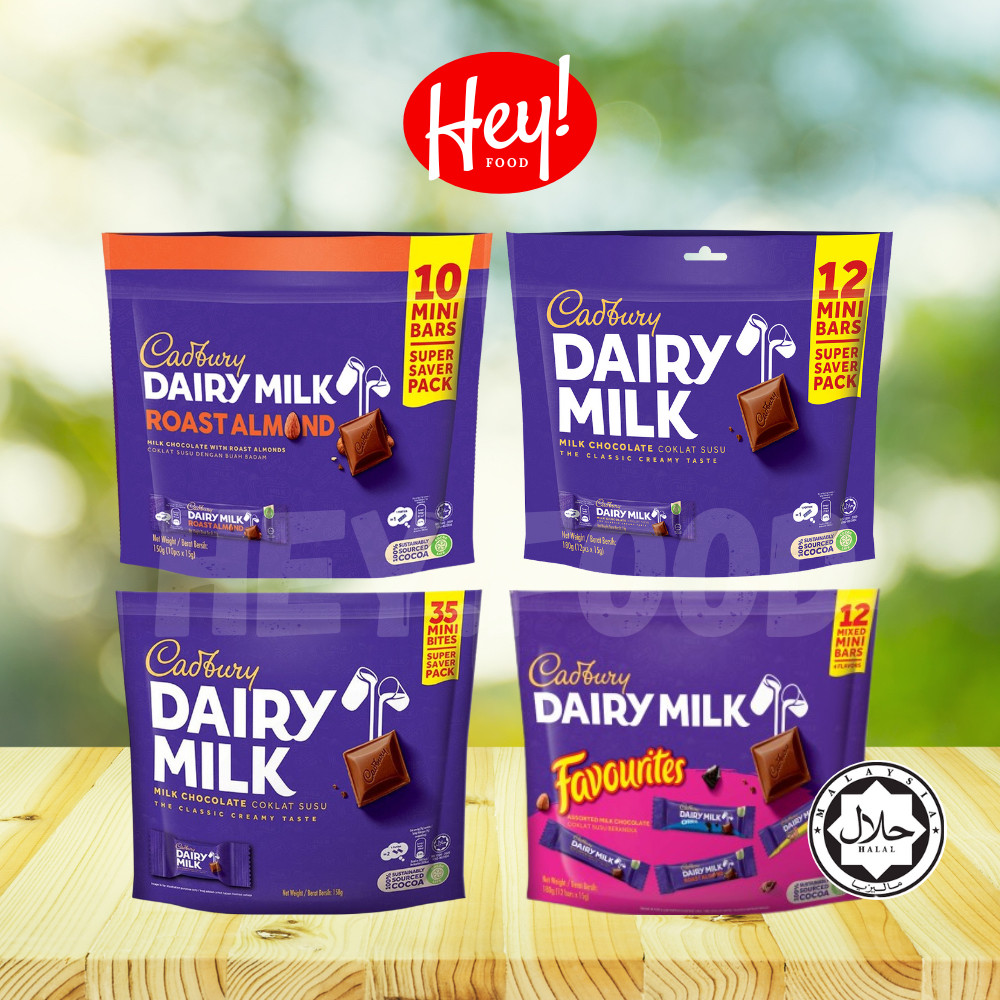 CADBURY Daily Milk Chocolate Mini Bars Sharebag (Original/ Almond ...