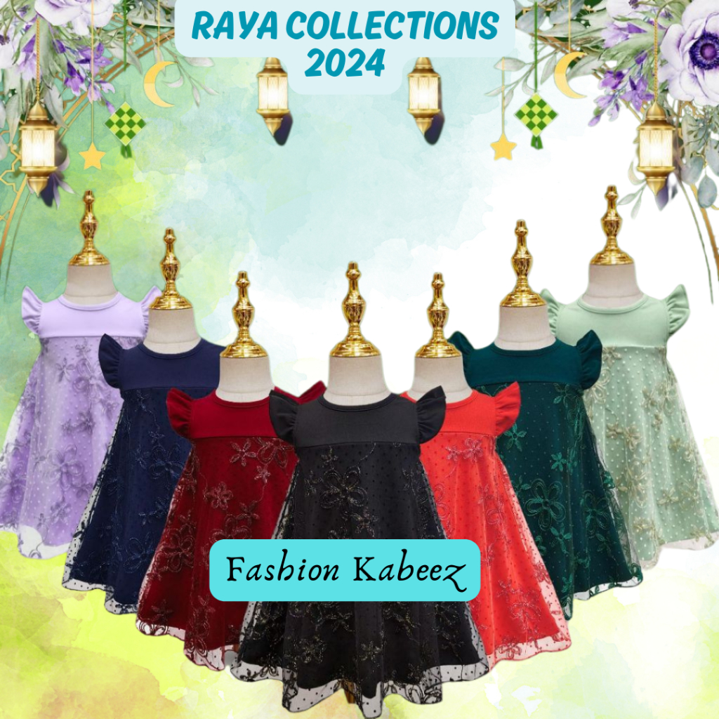 [ 6m - 2y ] Baby ULFA Girl Dress RAYA 2024 ( Dress Raya Budak Perempuan ...