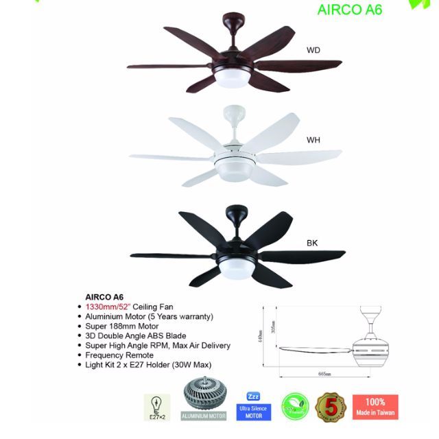 🔥CLEARANCE OFFER🔥 FANCO A6 52" DESIGNER FAN | Shopee Malaysia