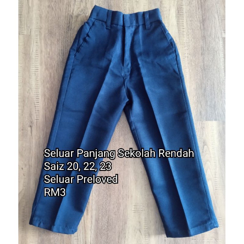 🌹Seluar Panjang Sekolah Rendah🌸Preloved, Saiz 20,22,23🌸 | Shopee Malaysia