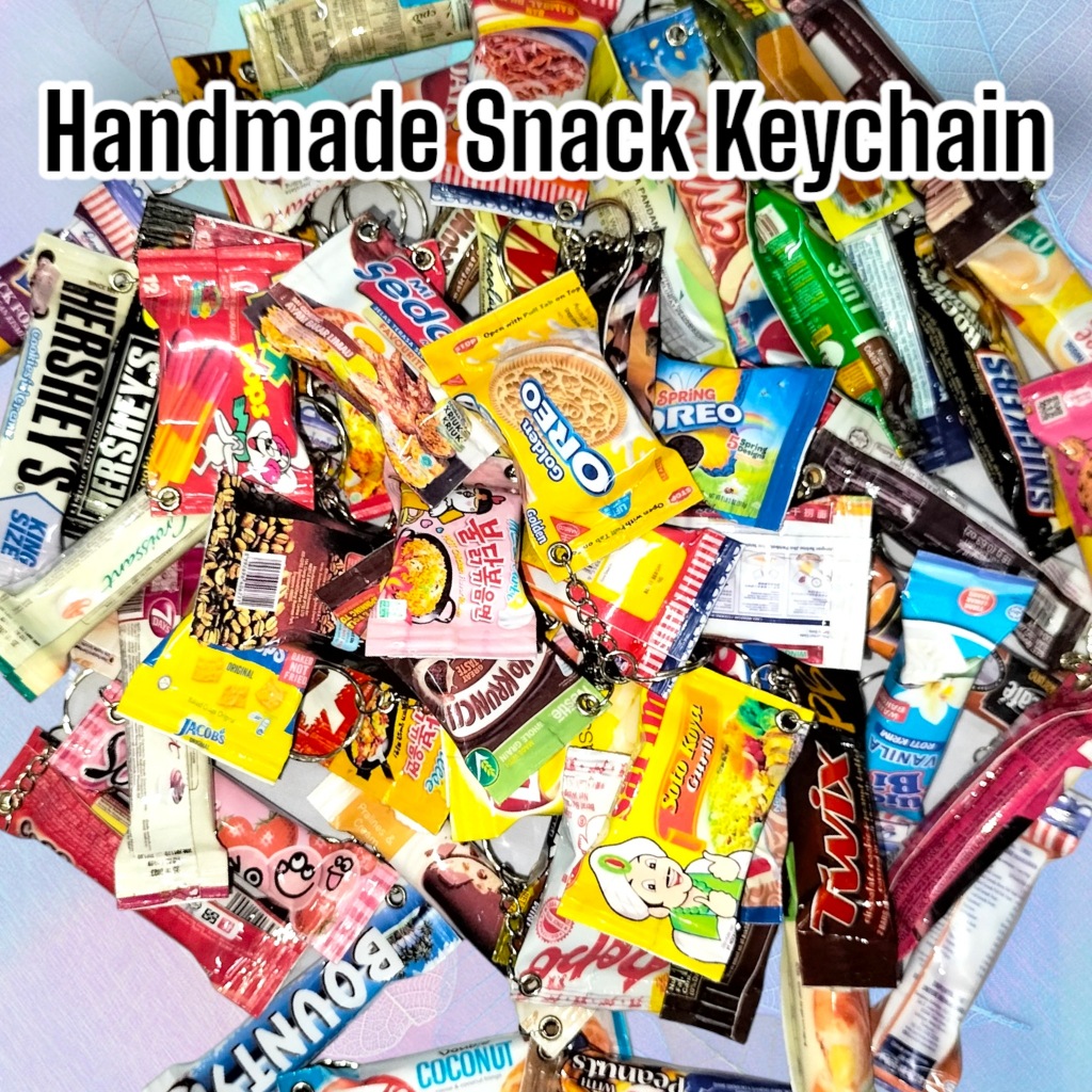 Keychain Gantungan Kunci Snack Makanan Segera Jajan Handmade | Shopee ...