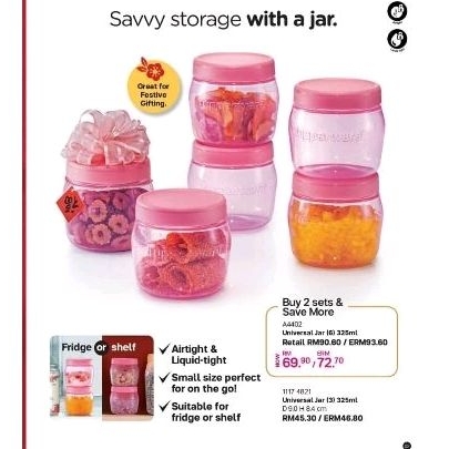 TUPPERWARE Universal Jar 325ml (1pc) | Shopee Malaysia