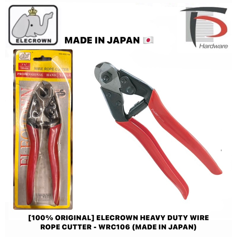 [100% ORIGINAL] ELECROWN HEAVY DUTY WIRE ROPE CUTTER - WRC106 (MADE IN ...