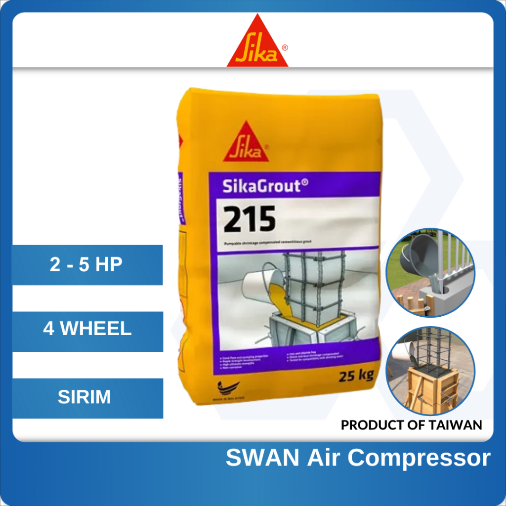 SIKA Grout 215 Pumpable Shrinkage Compensated Cementitious Grout 25KG ...