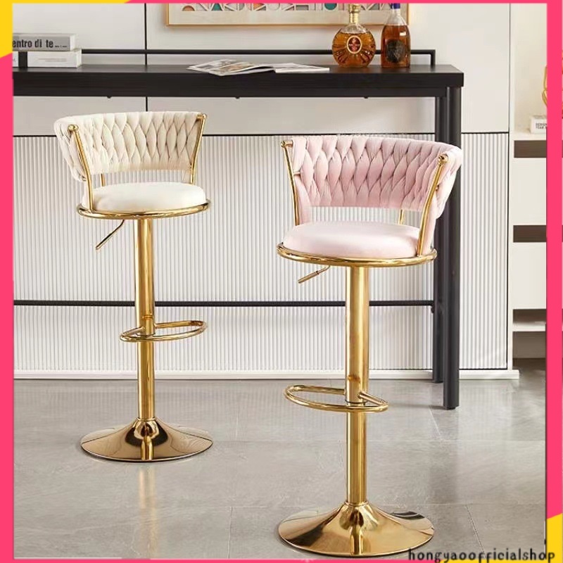 Bar chair lift household bar light luxury backrest chair cashier high ...