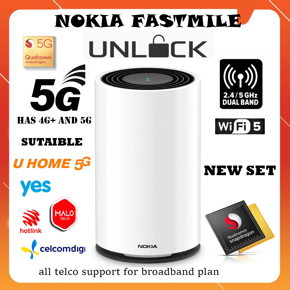 Nokia FastMile 5G Router Modem Dual Wifi Broadband Yes Uhome Maxis ...