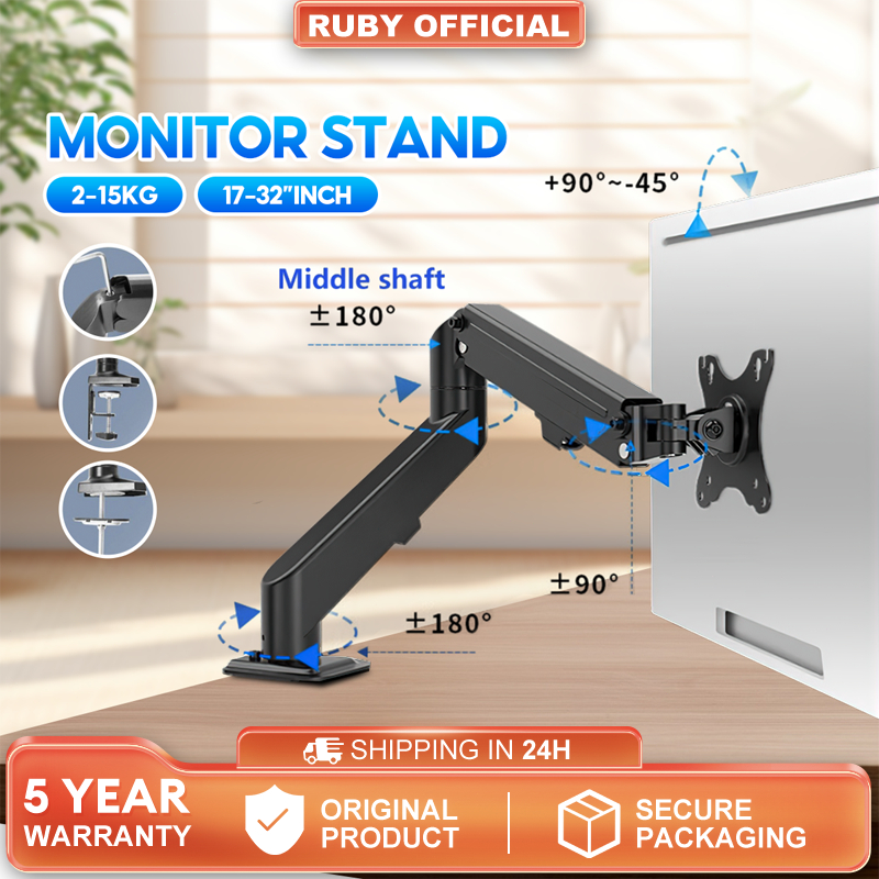 Monitor Arm Desktop Mount Bracket 17”-32” Bearing 10kg 360° Multi ...