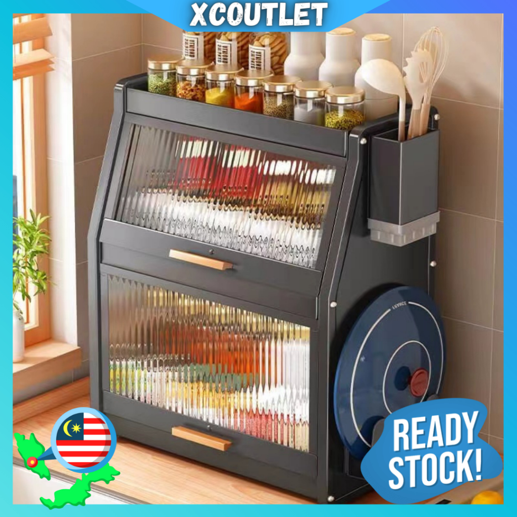 【SHIP IN 24HRS】2Layer Multipurpose Seasoning Storage Bedroom Kitchen ...