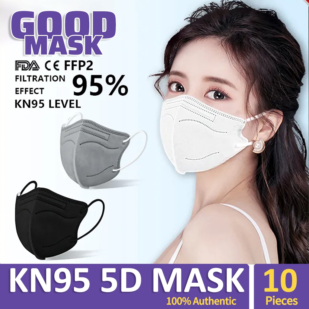 KN95 5D mask for adult 10pcs/pack KN95 duckbill Face Mask 5Ply Disposable Protection butterfly ...
