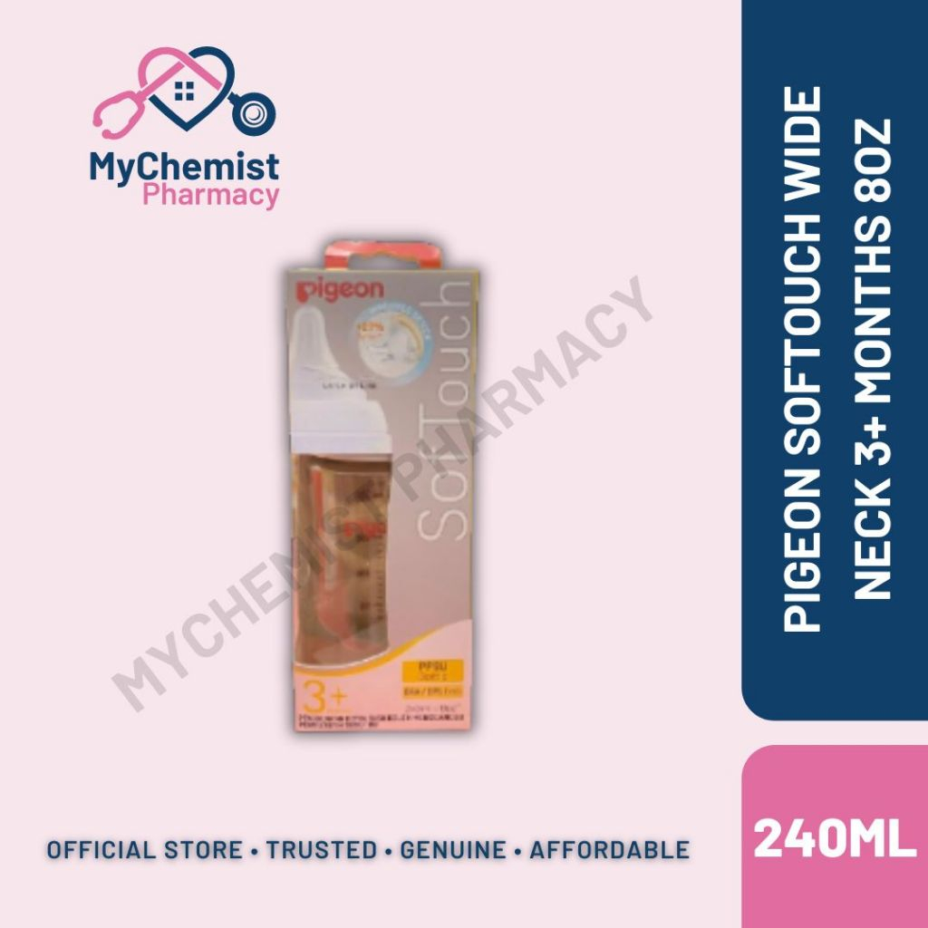 Pigeon Softouch Wide Neck 3+ Months 240ml 8oz | Shopee Malaysia