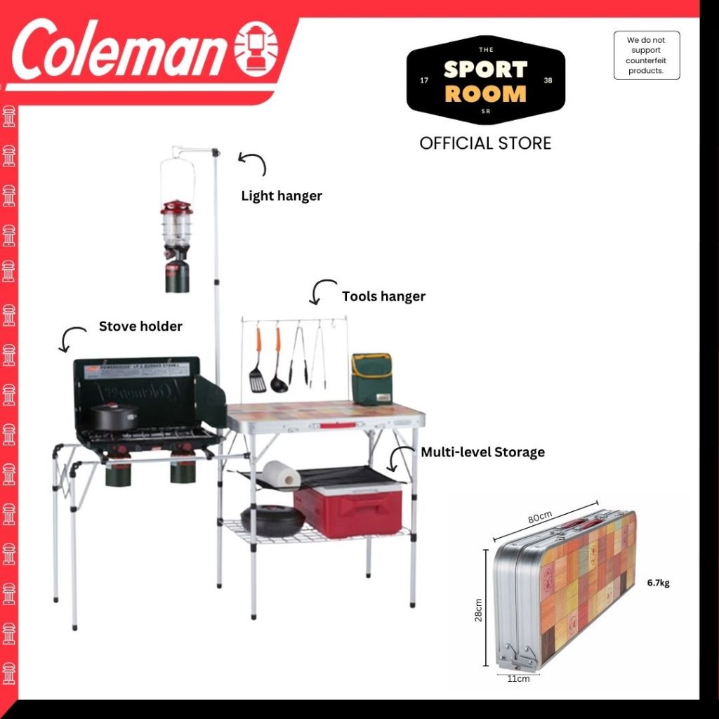 [Ready Stock] COLEMAN All-In-One Kitchen Table Compact Lightweight ...
