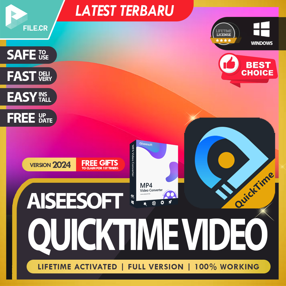 Aiseesoft QuickTime Video Converter💯 EASY INSTALL 💯 LIFETIME PREMIUM 💯 FAST DELIVERY 💯 SAFE ...