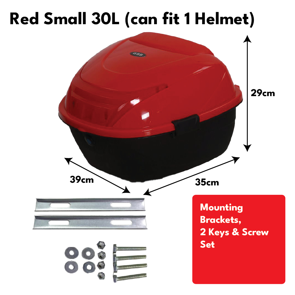 Motor GSB Box 47L Motorcycle Givi Top helmet Box Trunk Motorsikal Kotak ...