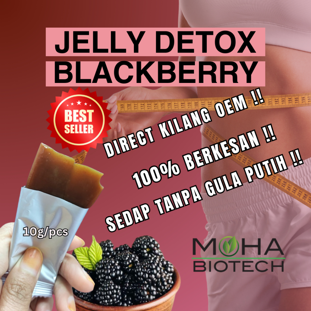 (OEM) Jelly Detox Sweet Sour Blackberry - Slimming 1 sachet 10g - no white sugar | Shopee Malaysia